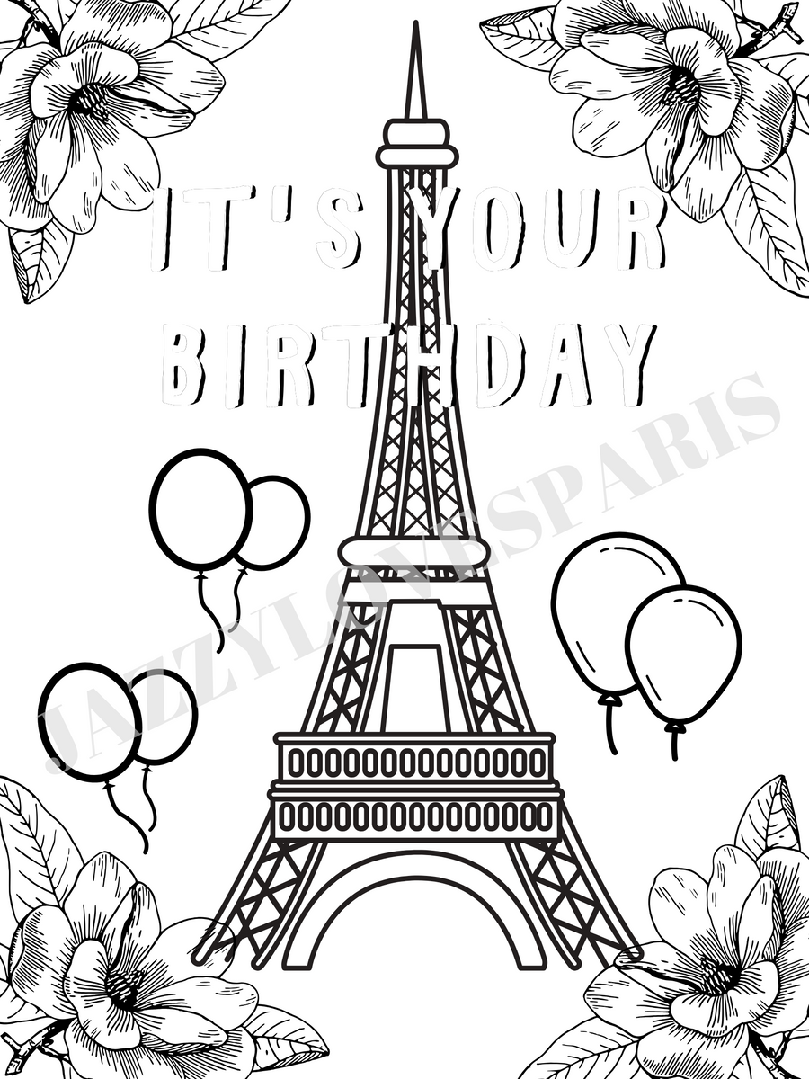 paris themed coloring pages